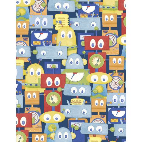 AlphaBots - Packed Robots - Multi – Purple Pinwheel Quilt Shop